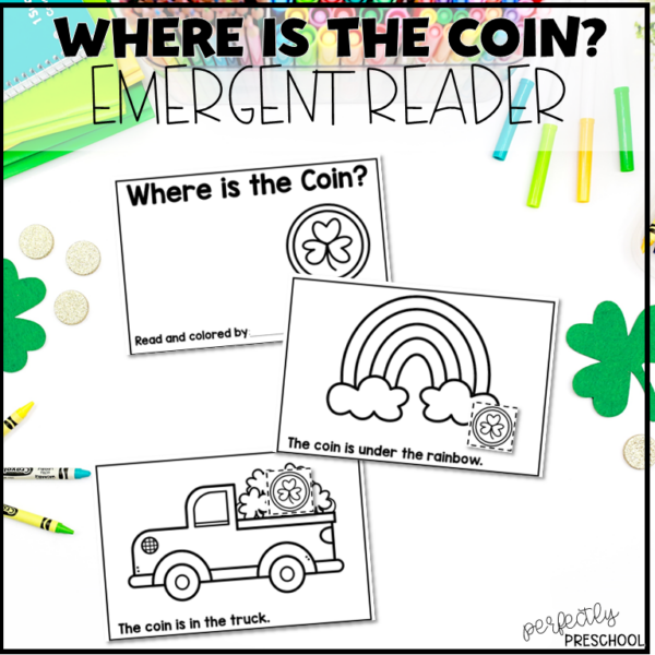St. Patrick's Day Where is the Coin Positional Words Book for Preschool ...