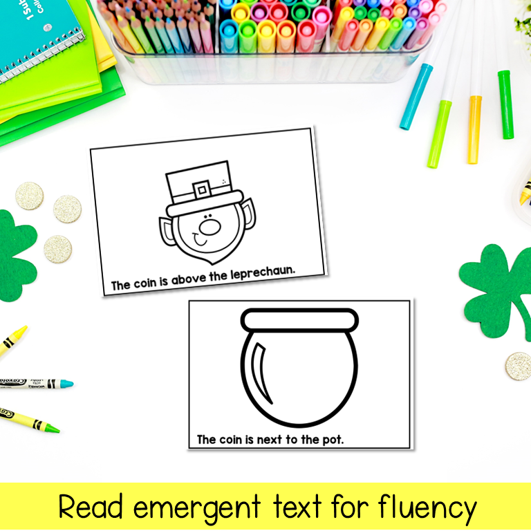 St. Patrick's Day Where is the Coin Positional Words Book for Preschool ...