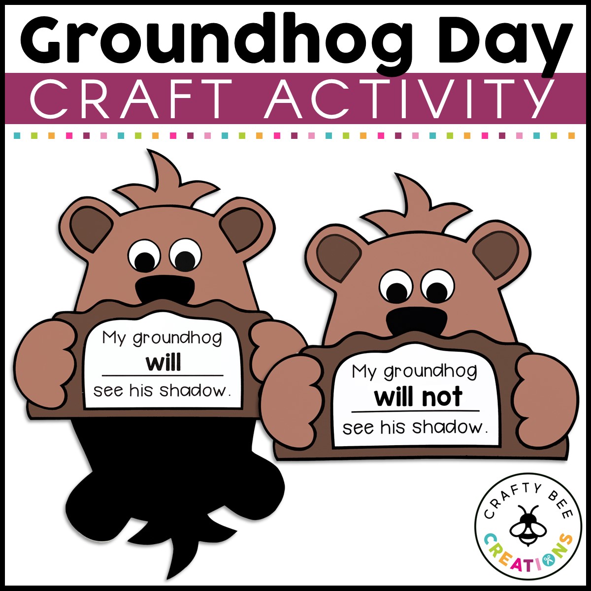 Groundhog Day Craft | Groundhog Day Prediction Activity | Writing ...
