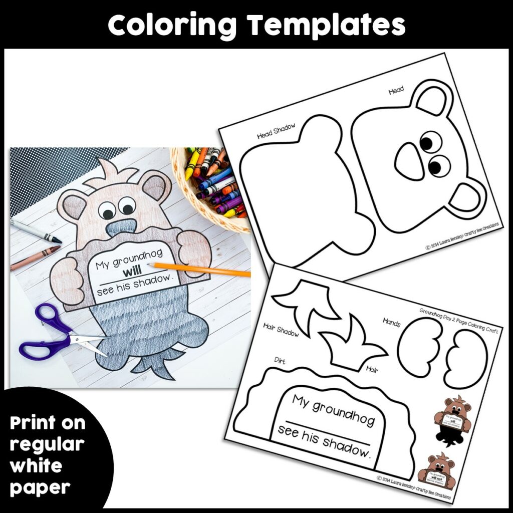 Groundhog Day Craft | Groundhog Day Prediction Activity | Writing ...