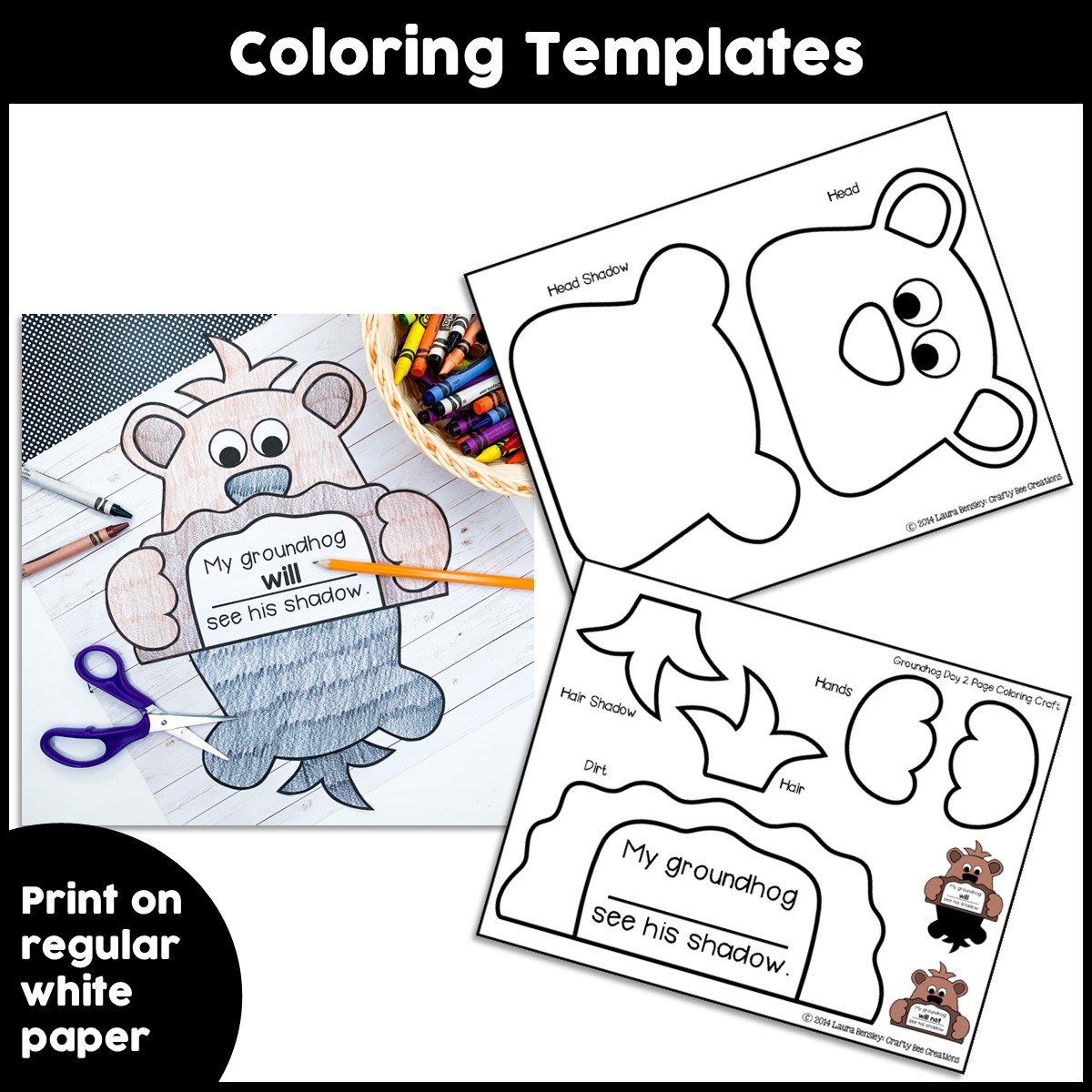 Groundhog Day Craft | Groundhog Day Prediction Activity | Writing ...