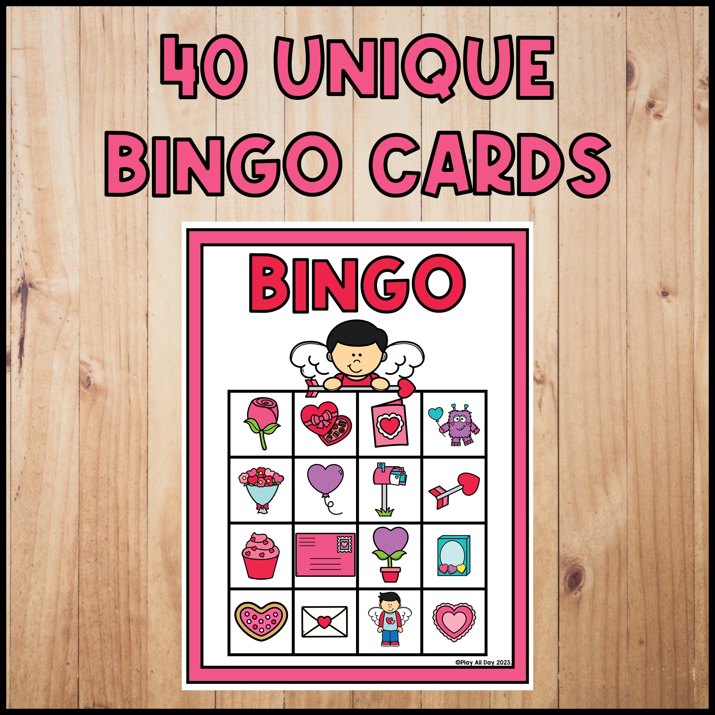 Valentine’s Day Bingo Games with Digital Calling Cards | Made By Teachers