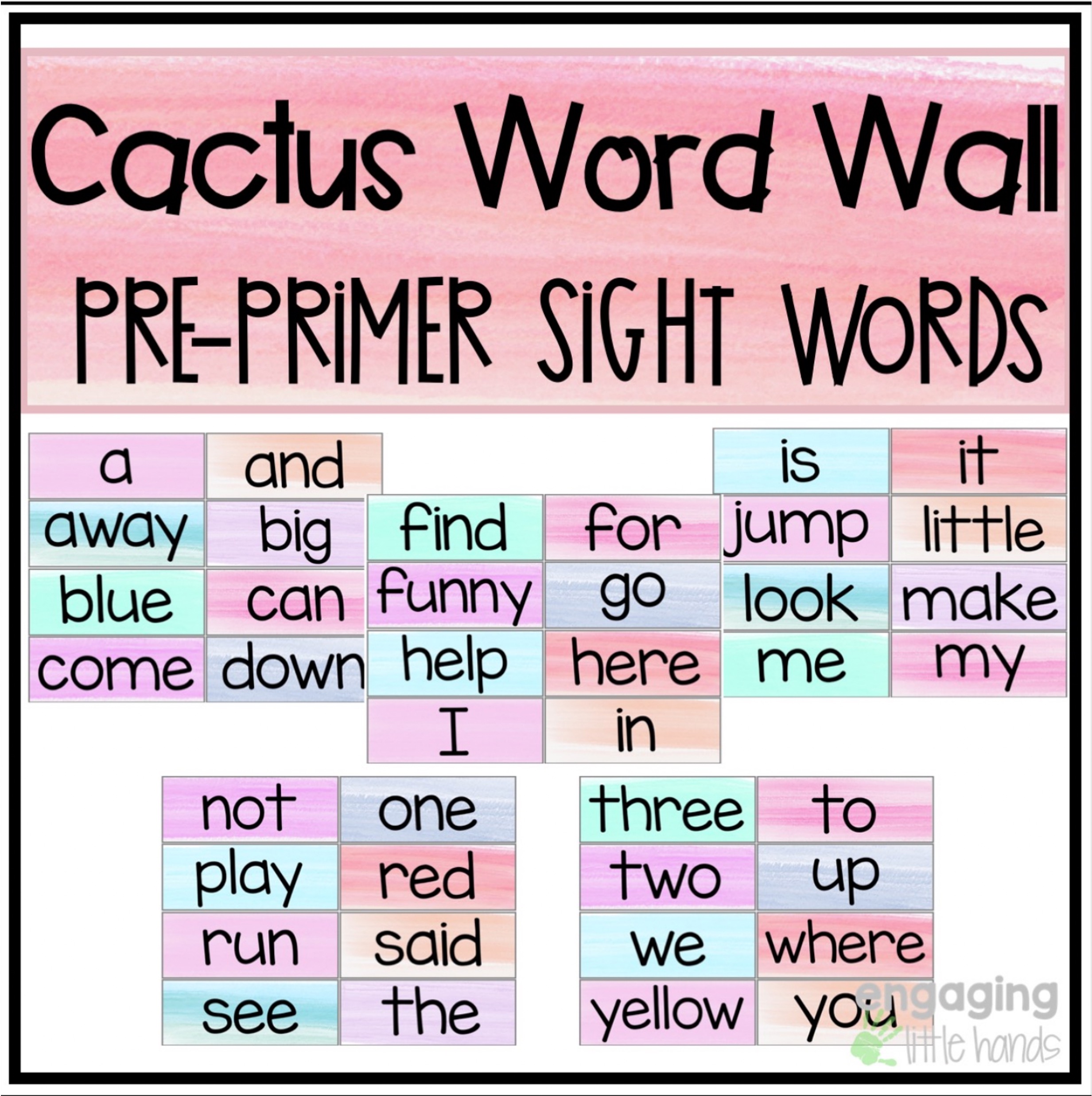 Editable Cactus Word Wall Common Sight Words | Made By Teachers