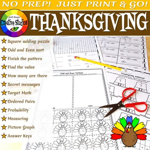 Holiday Math Activity Sheets BUNDLE! | Made By Teachers