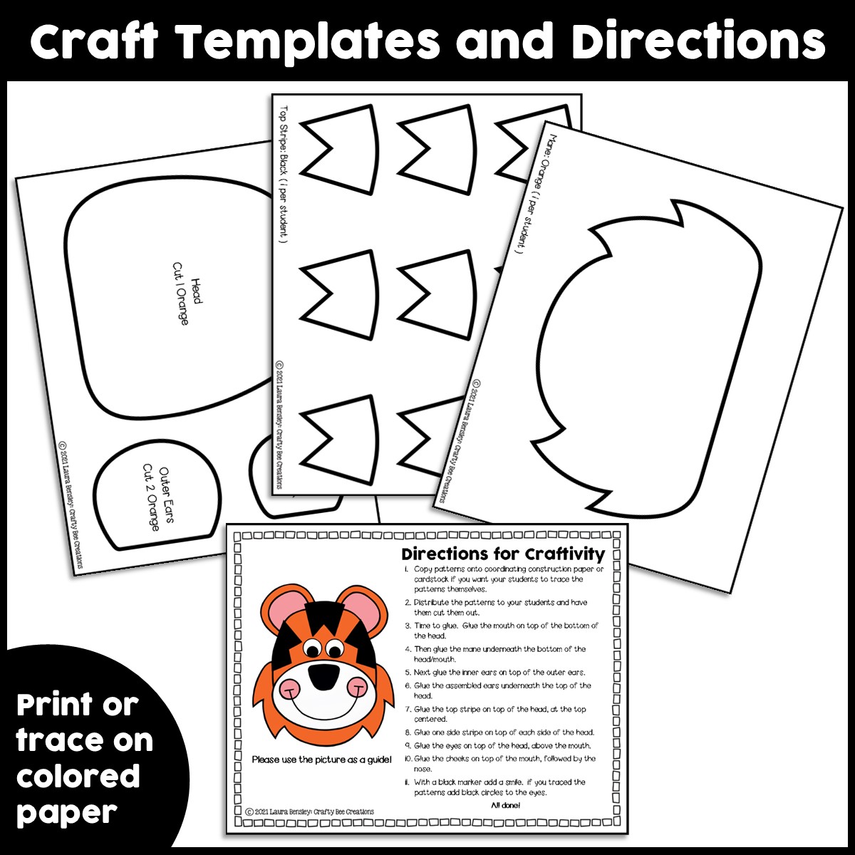 Tiger Craft | Zoo Animal Craft | Zoo Animal Activities | Jungle Animal ...