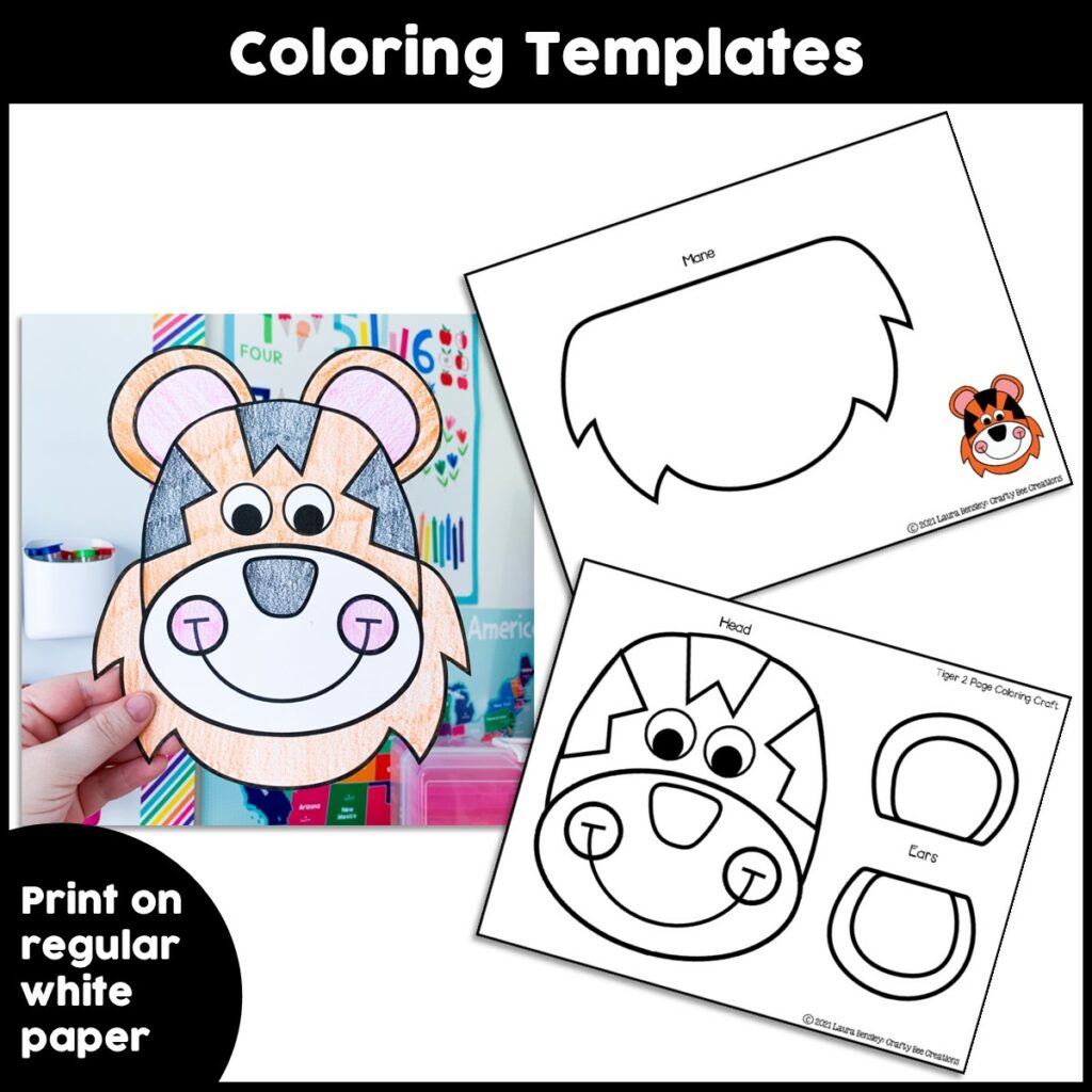 Tiger Craft | Zoo Animal Craft | Zoo Animal Activities | Jungle Animal ...