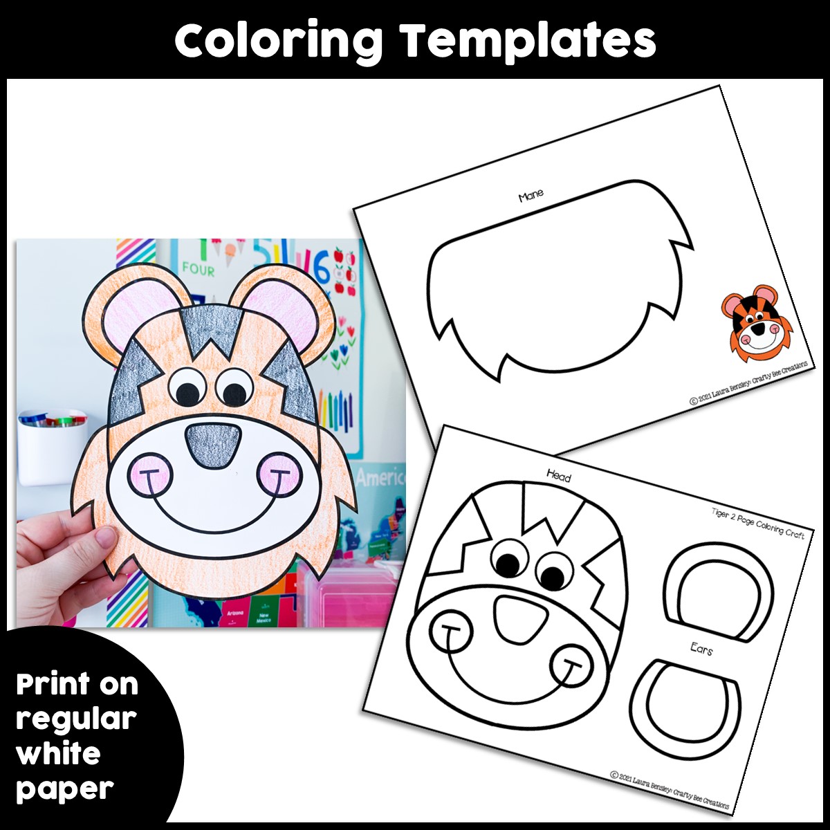 Tiger Craft | Zoo Animal Craft | Zoo Animal Activities | Jungle Animal ...
