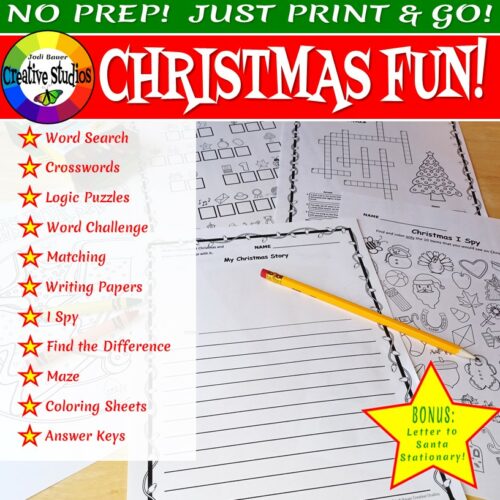 Holiday ELA Activity Sheets BUNDLE! | Made By Teachers