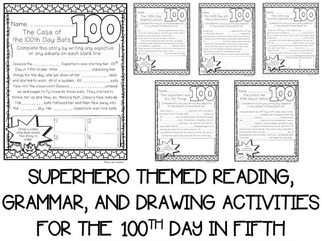 100th Day of School Superhero Themed {Fifth Grade} | Made By Teachers