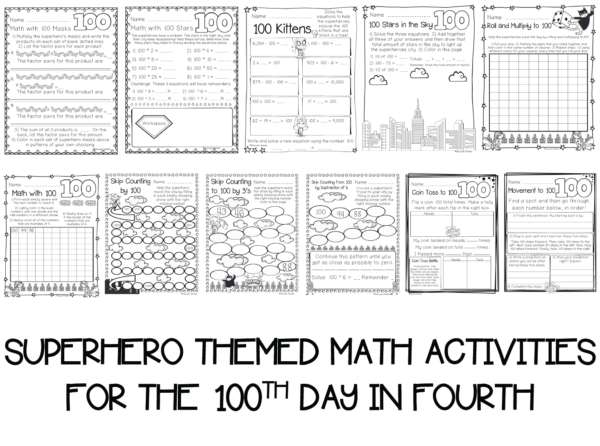 100th Day of School Superhero Themed {Fourth Grade} | Made By Teachers