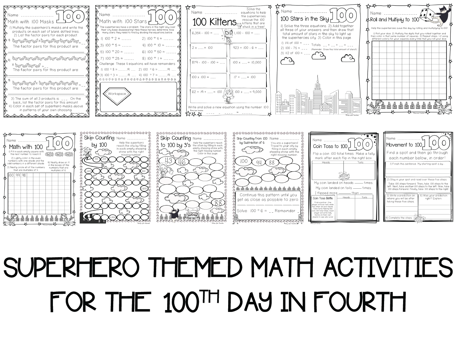 100th Day of School Superhero Themed {Fourth Grade} | Made By Teachers