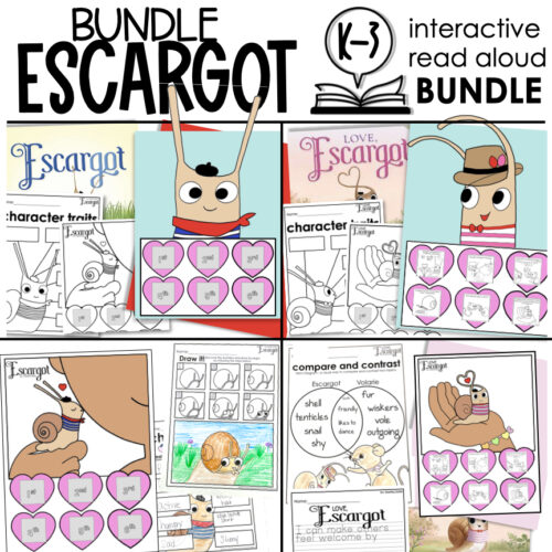 Escargot + Love Escargot BUNDLE Interactive Read Aloud Sequencing Craft ...