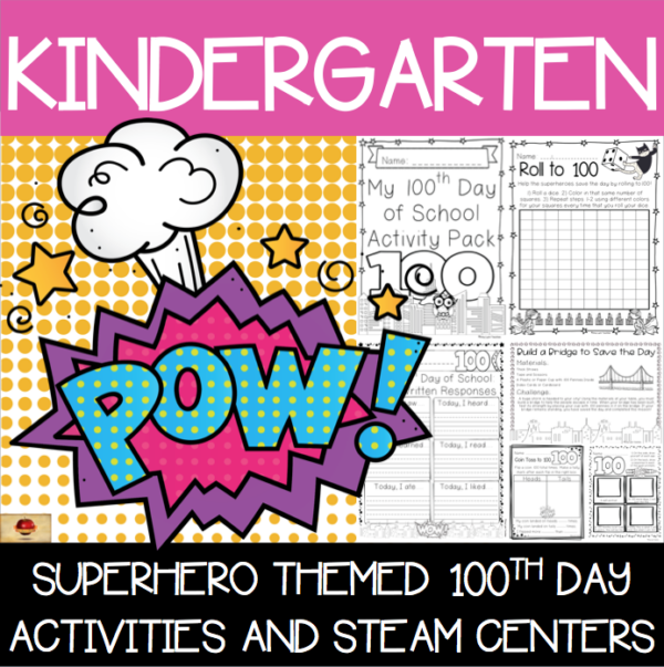 100th Day of School Superhero Themed {Kindergarten} | Made By Teachers