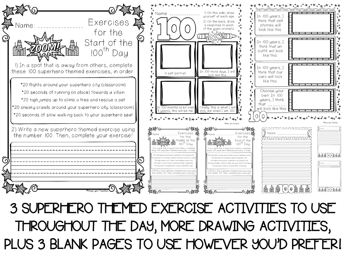 100th Day of School Superhero Themed {Kindergarten} | Made By Teachers