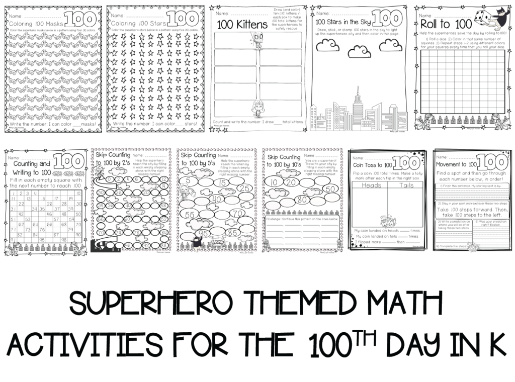 100th Day of School Superhero Themed {Kindergarten} | Made By Teachers
