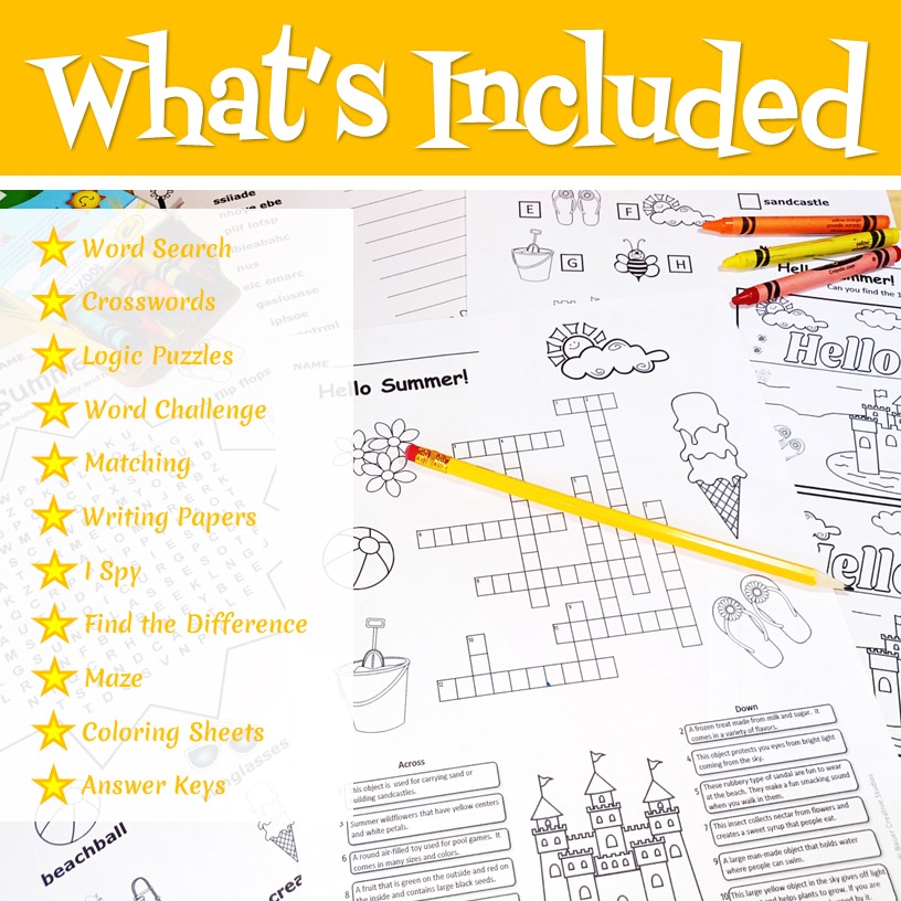 Hello Summer! English Activity Sheets - No Prep! | Made By Teachers