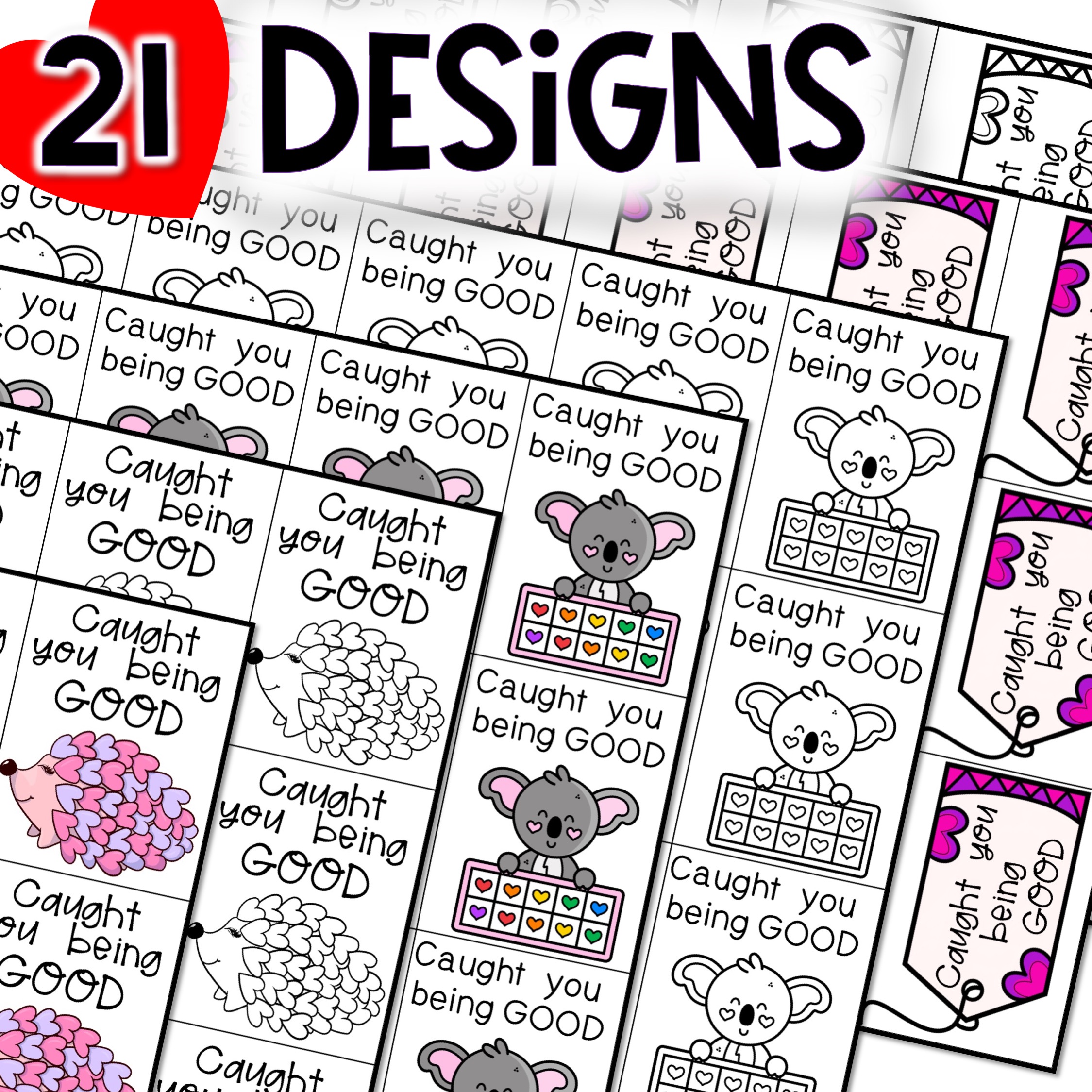 Valentine's Day Caught You Being Good Reward Tickets Classroom ...