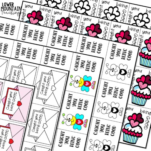 Valentine's Day Caught You Being Good Reward Tickets Classroom ...