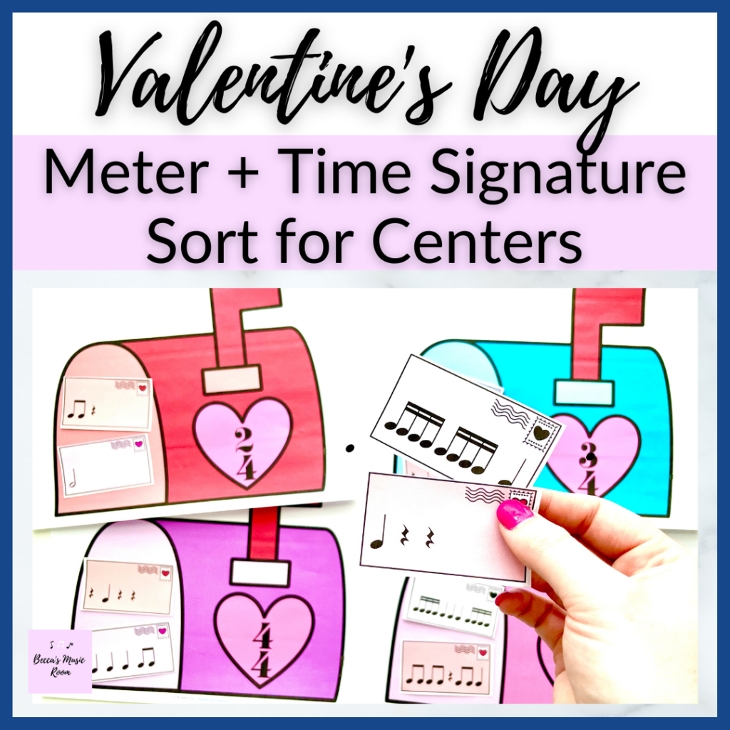 Valentine's Day Meter Sort for Rhythm Elementary Music Centers in ...