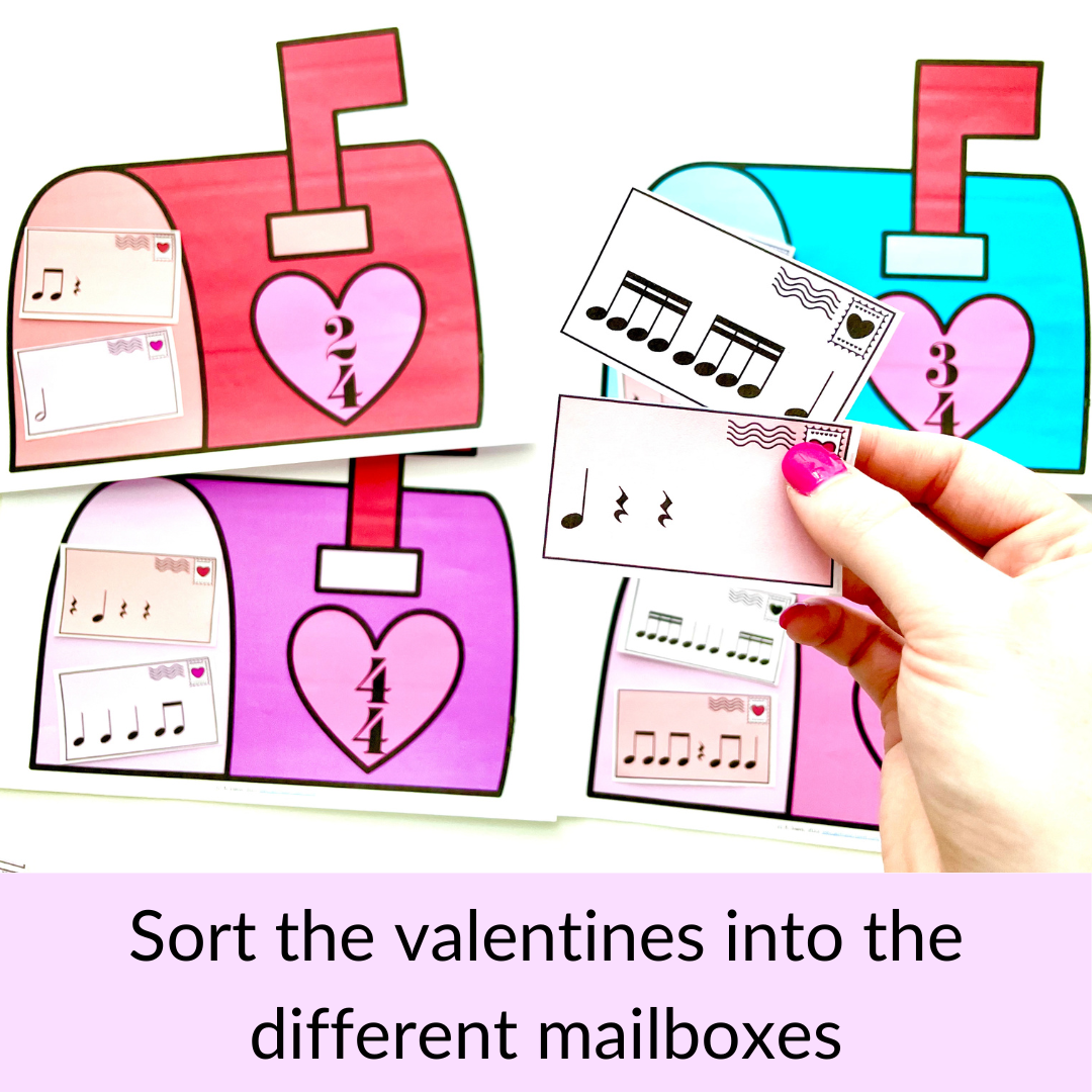 Valentine's Day Meter Sort for Rhythm Elementary Music Centers in ...
