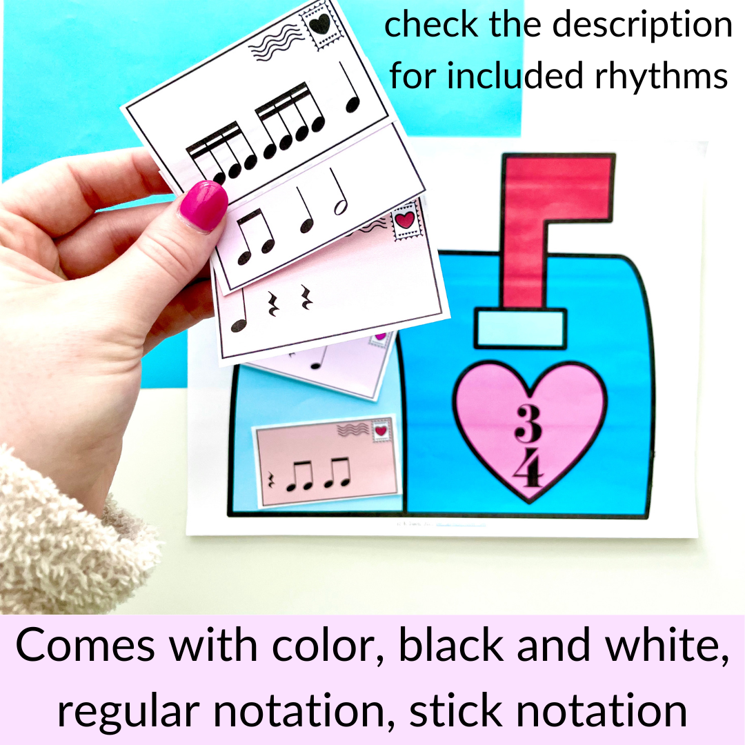 Valentine's Day Meter Sort for Rhythm Elementary Music Centers in ...