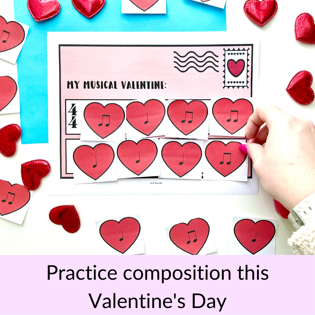 Valentine's Day Rhythm Composition Activity for Elementary Music ...