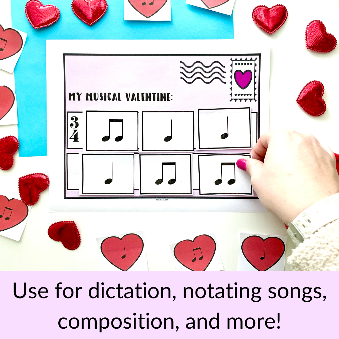 Valentine's Day Rhythm Composition Activity for Elementary Music ...