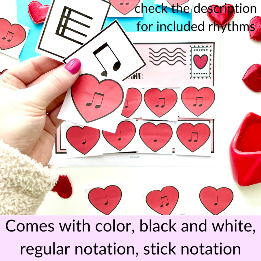 Valentine's Day Rhythm Composition Activity for Elementary Music ...