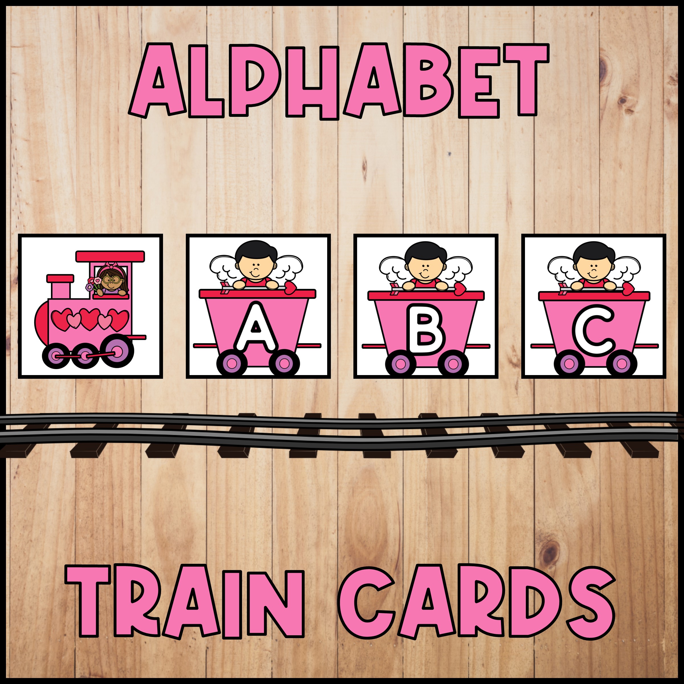 Valentine’s Day Alphabet Train | Alphabet Cards | Letter Recognition ...