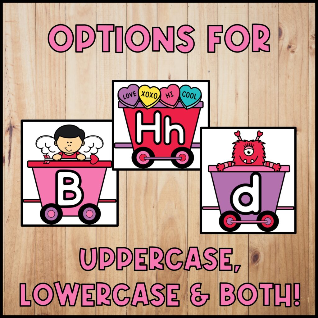 Valentine’s Day Alphabet Train | Alphabet Cards | Letter Recognition ...