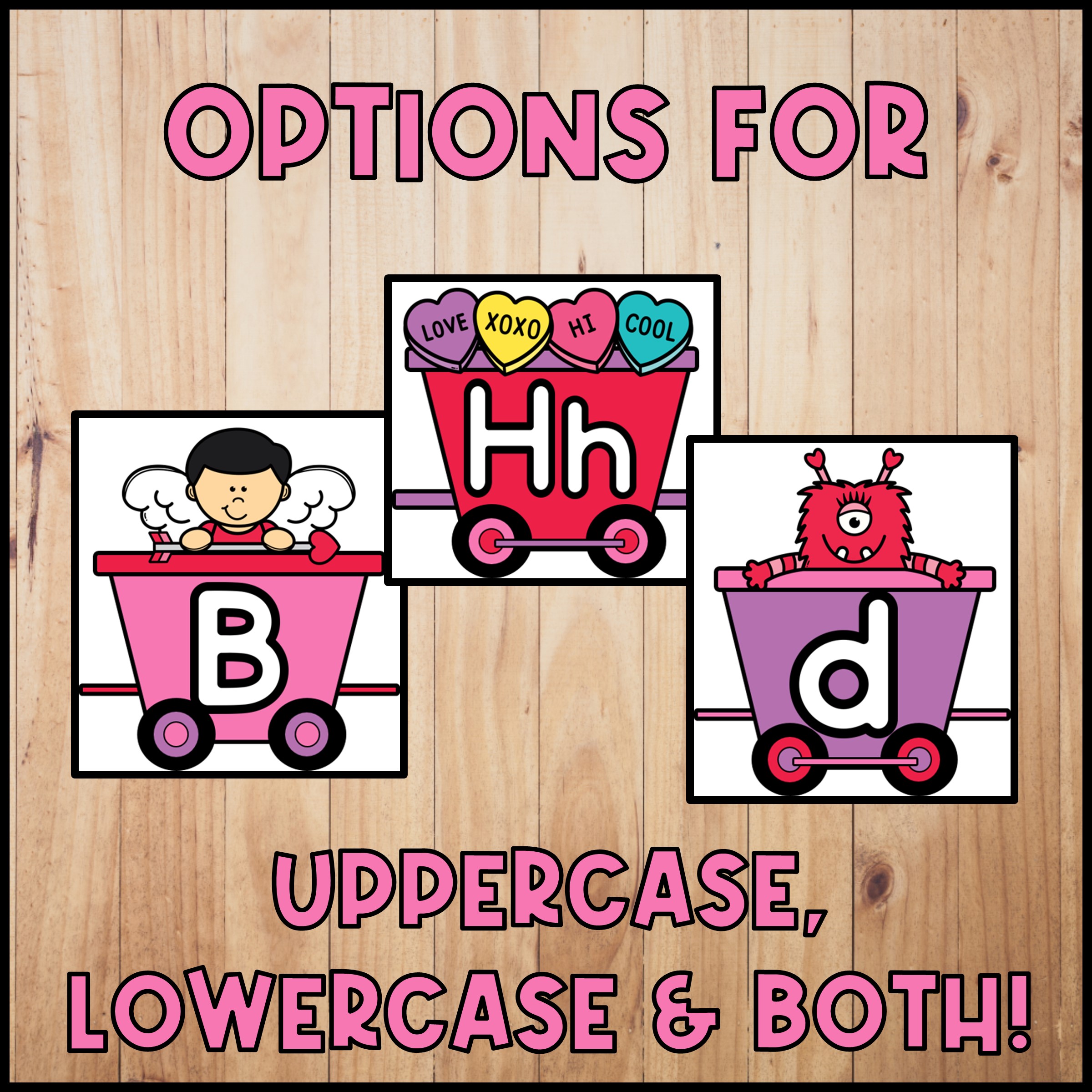 Valentine’s Day Alphabet Train | Alphabet Cards | Letter Recognition ...