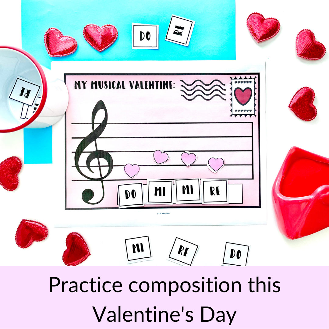 Valentine's Day Solfege Composition Activity for Elementary Music ...