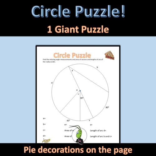 Free Circle Angles Properties Puzzle Geometry | Central and Inscribed ...