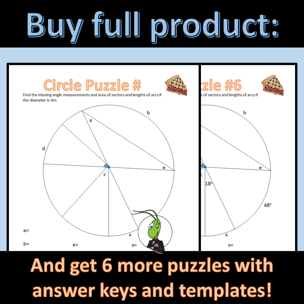 Free Circle Angles Properties Puzzle Geometry | Central and Inscribed ...