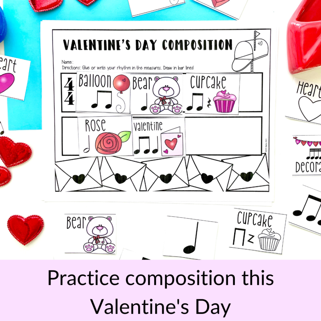 Valentine's Day Printable Rhythm Manipulatives + Composition Activity ...