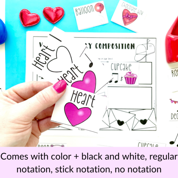 Valentine's Day Printable Rhythm Manipulatives + Composition Activity ...