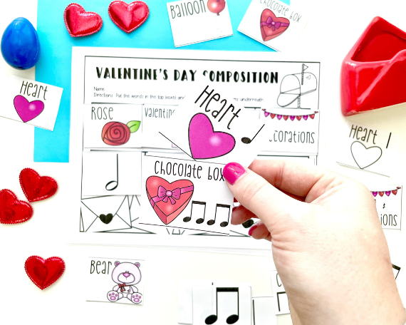 Valentine's Day Printable Rhythm Manipulatives + Composition Activity ...