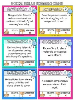 Social Skills Scenario Cards and Lesson | Made By Teachers