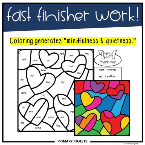 VALENTINE'S DAY COLOR BY SIGHT WORDS | VALENTINE'S DAY COLOR BY CODE ...