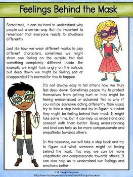 Feelings Behind the Mask - Self Awareness SEL Lesson | Made By Teachers