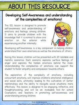 Feelings Behind the Mask - Self Awareness SEL Lesson | Made By Teachers