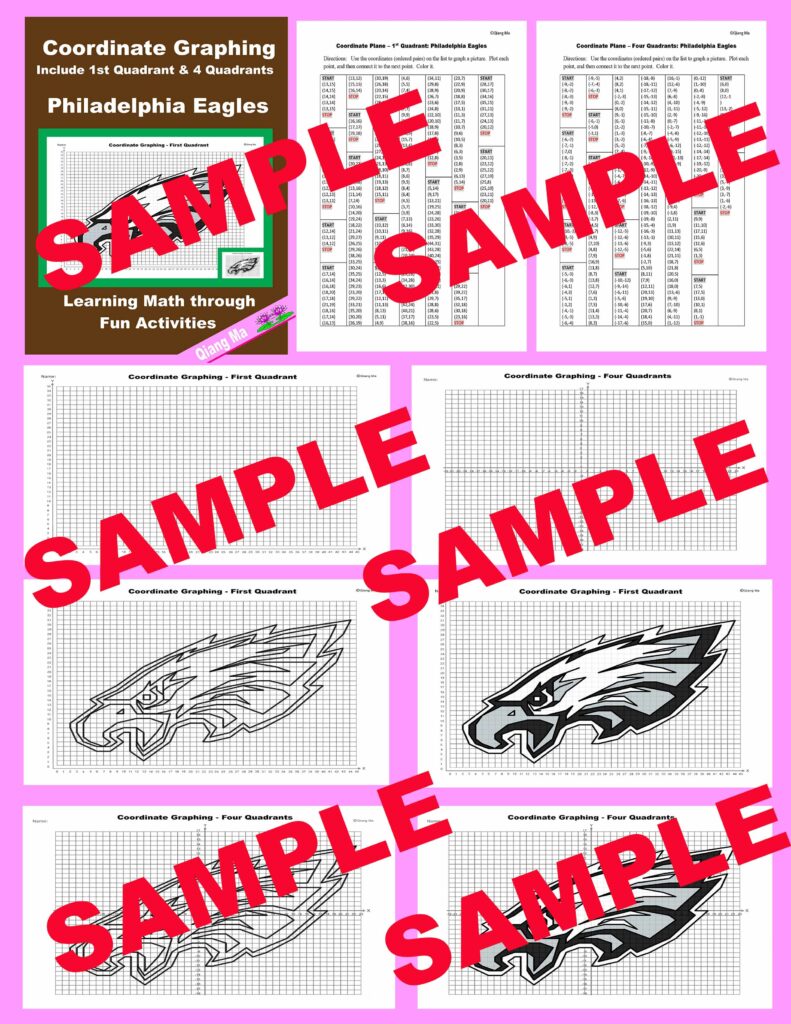 Super Bowl Coordinate Plane Graphing Picture: Super Bowl 2023 Bundle ...