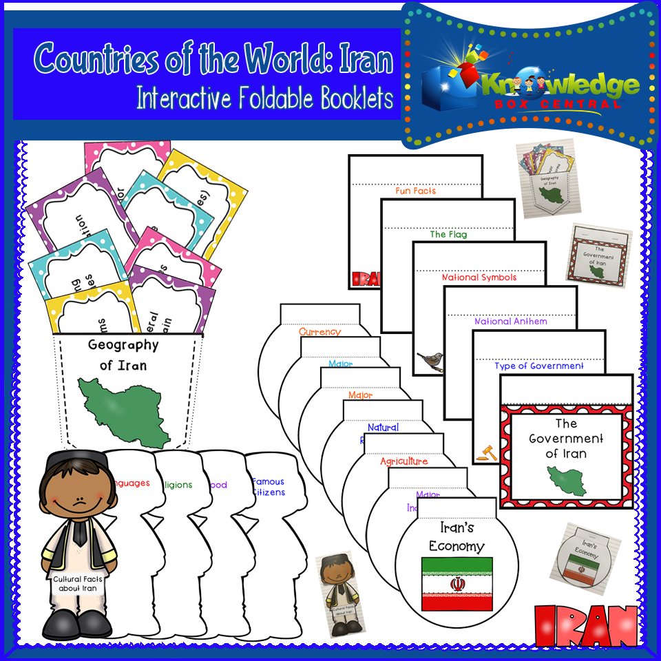 Countries of the World: Iran Interactive Foldable Booklets | Made By ...