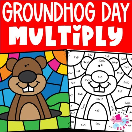 GROUNDHOG DAY COLOR BY NUMBER MULTIPLICATION FACTS | GROUNDHOG DAY ...