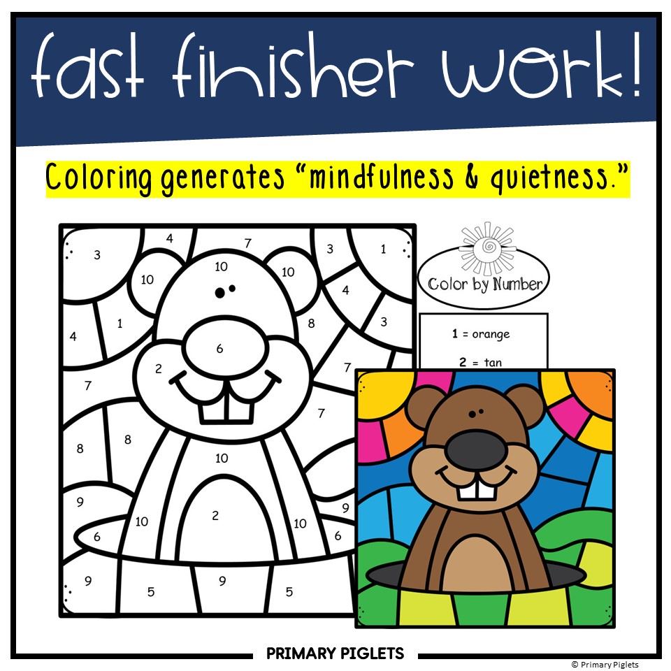 GROUNDHOG DAY COLOR BY NUMBER | GRPOUNDHOG DAY COLOR BY CODE ...