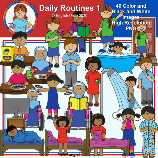 Clip Art - Daily Routines 1 | Made By Teachers