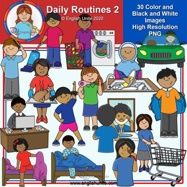 Clip Art - Daily Routines 2 | Made By Teachers