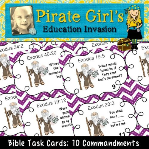 Bible Task Cards: 10 Commandments | Made By Teachers