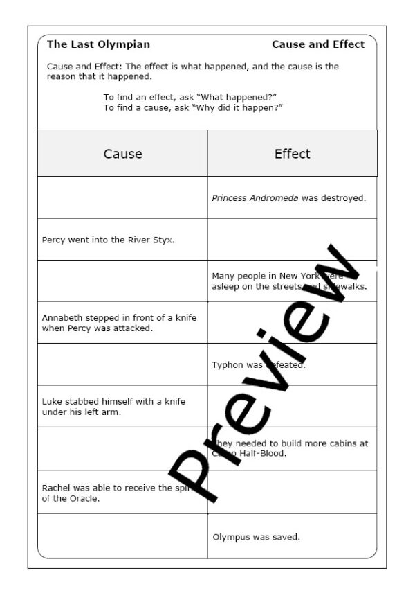 Rick Riordan "The Last Olympian" worksheets | Made By Teachers