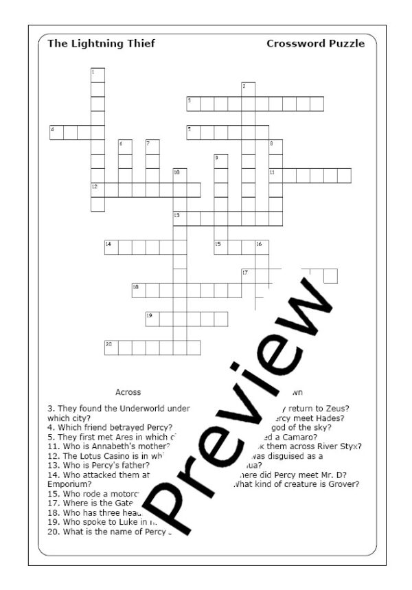 Percy Jackson Series: A Bundle of Worksheets | Made By Teachers